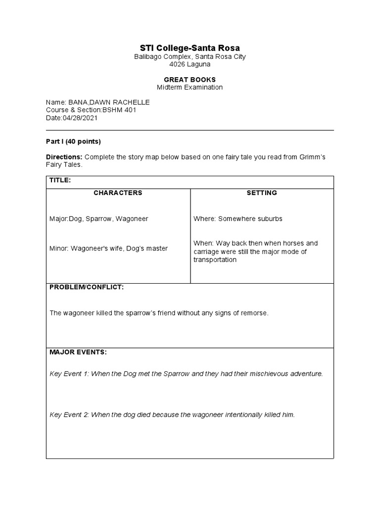 Great Books Midterm Exam Overview | PDF | Pride And Prejudice