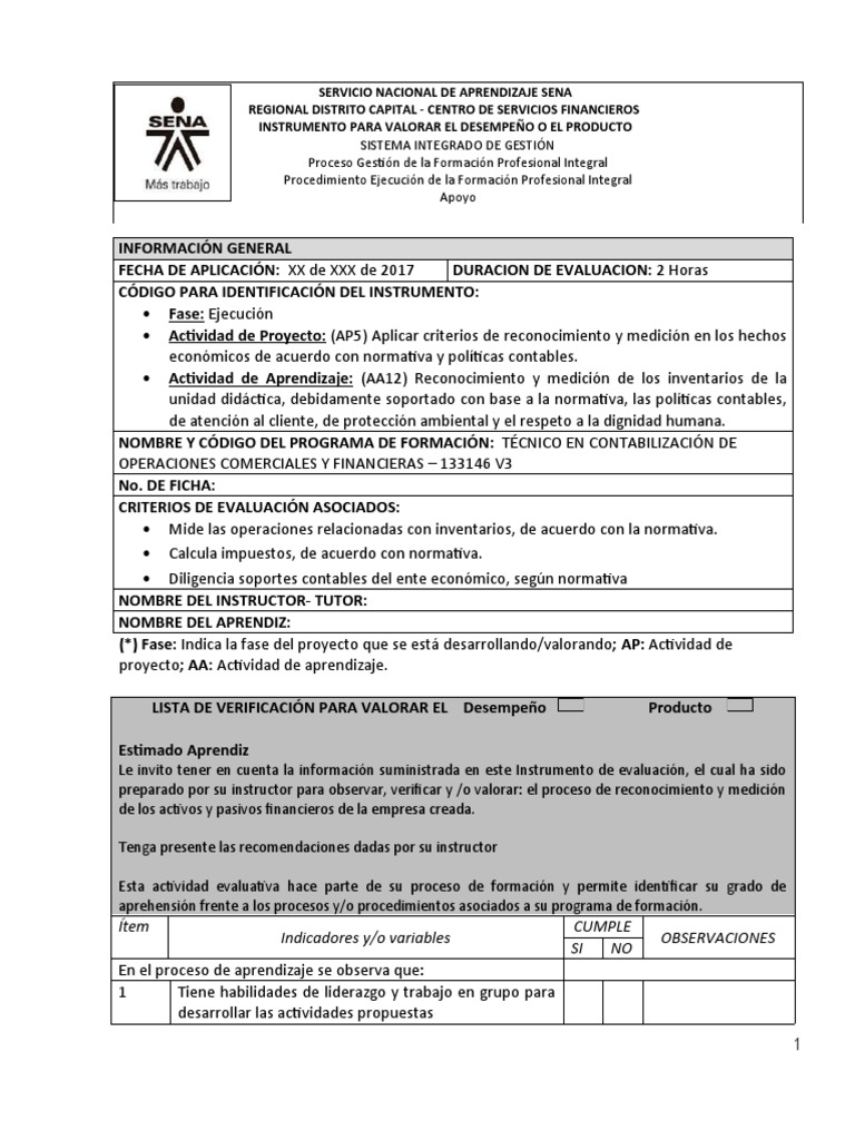 Sena 3 | PDF | Evaluación | Aprendizaje