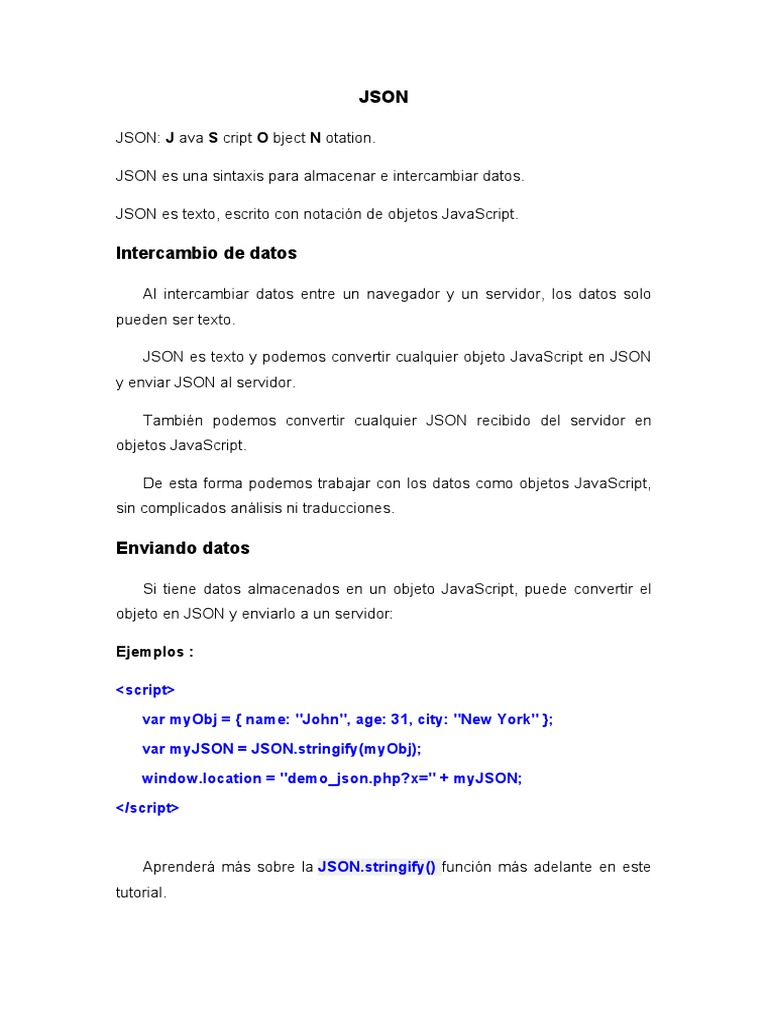 JSON | PDF | Json | Script Java