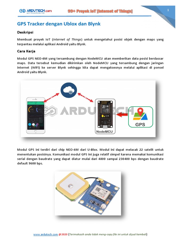 GPS Tracker Dengan Ublox Dan Blynk | PDF