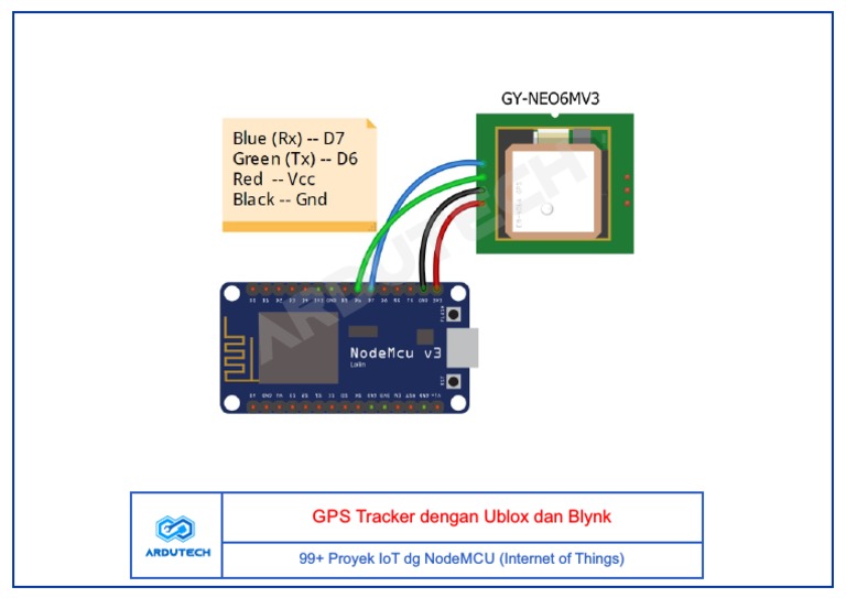 Skematik GPS Tracker Dengan Ublox Dan Blynk | PDF