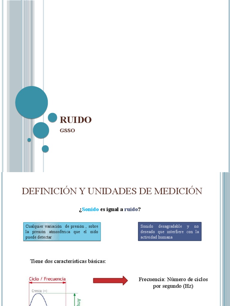 Definición y Medición del Ruido Laboral | PDF | Decibel | Acústica