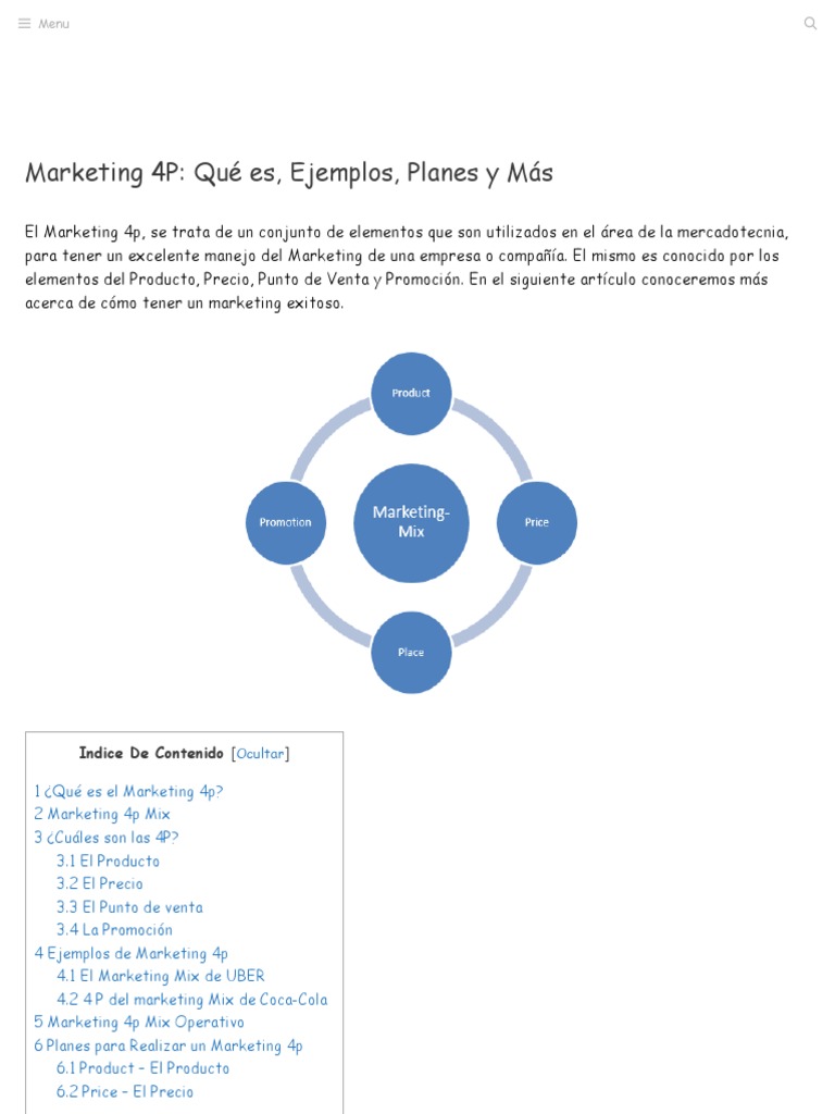 MARKETING 4P - Qué Es, Ejemplos, Planes y Más | PDF | Coca Cola ...