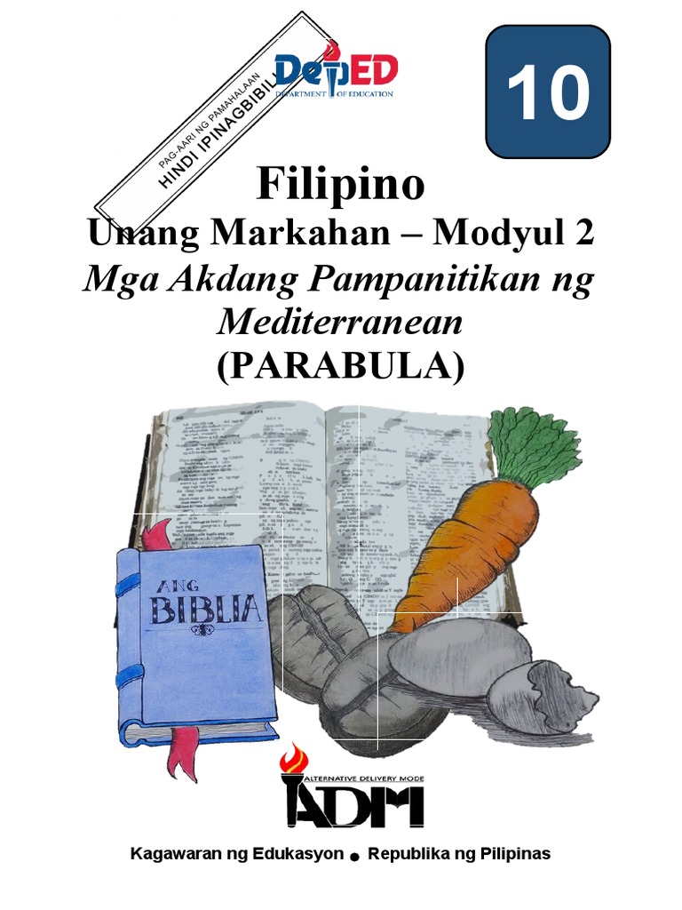 Fil10 - Q1 - Mod2 - Mga Akdang Pampanitikan Sa Mediterranean Parabula - Version3 | PDF