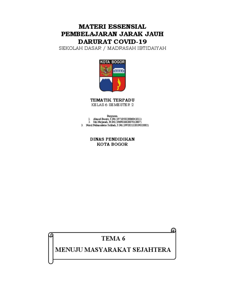 Materi Esensial PJJ Kelas 6 Semester 2 | PDF
