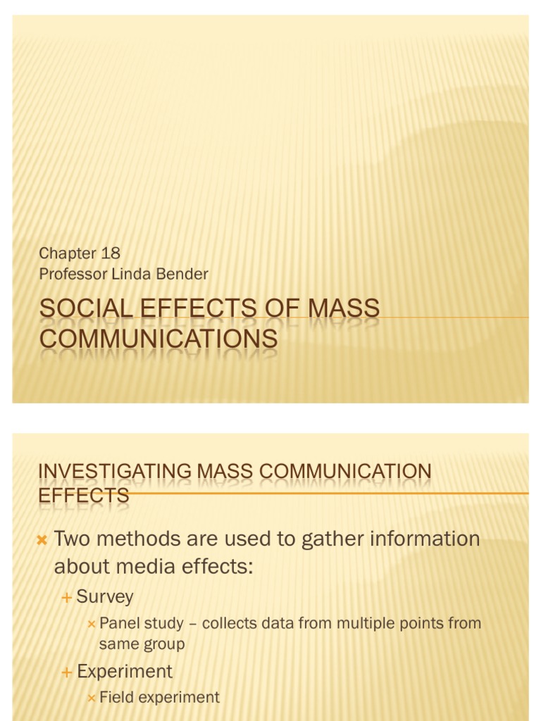 CH 18 Social Effects of Mass Communications | PDF | Mass Media ...