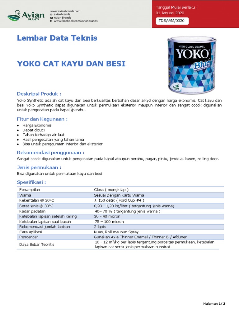 Katalog Cat Yoko Kayu dan Besi | PDF | Griya & Taman