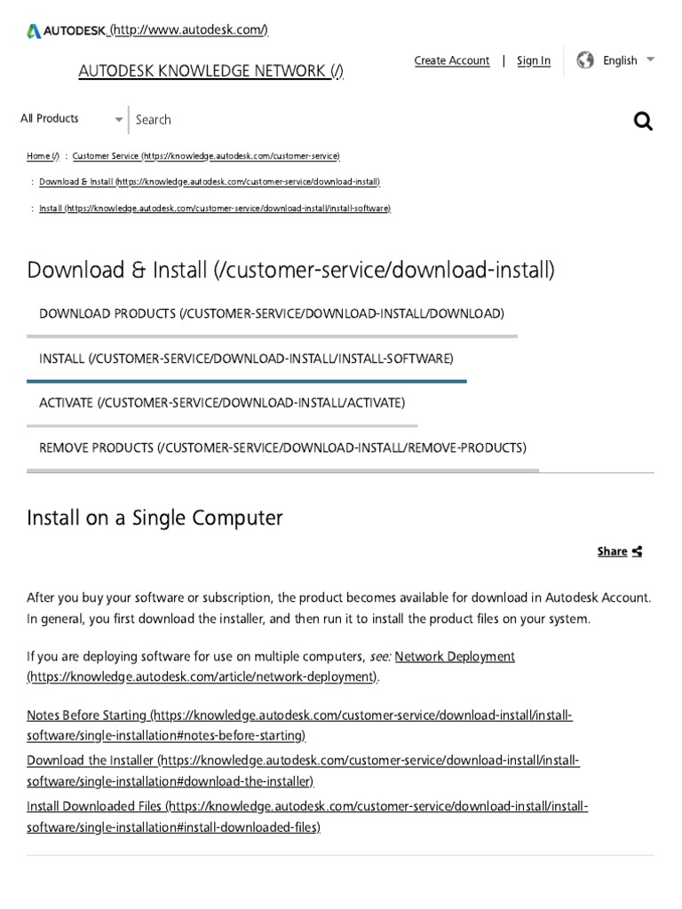 Install On A Single Computer - Download & Install - Autodesk Knowledge ...