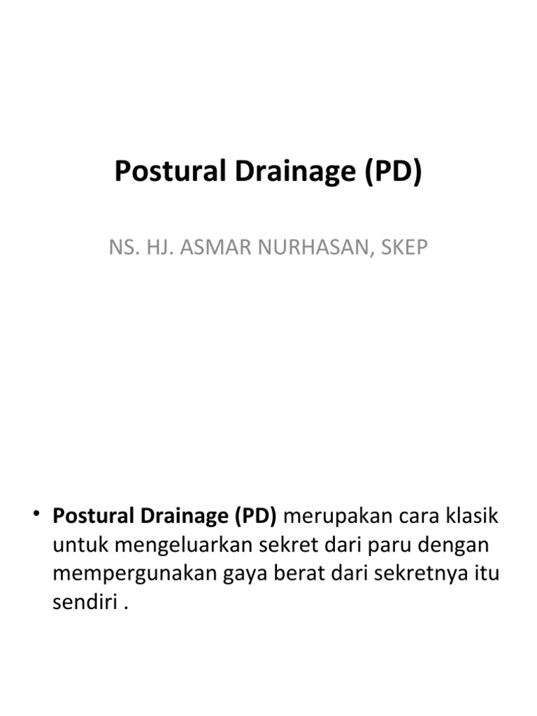 Postural Drainase | PDF