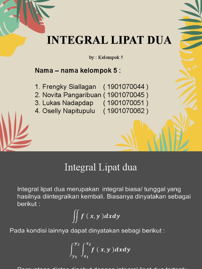 INTEGRAL LIPAT DUA PPT - Kelompok 5 | PDF