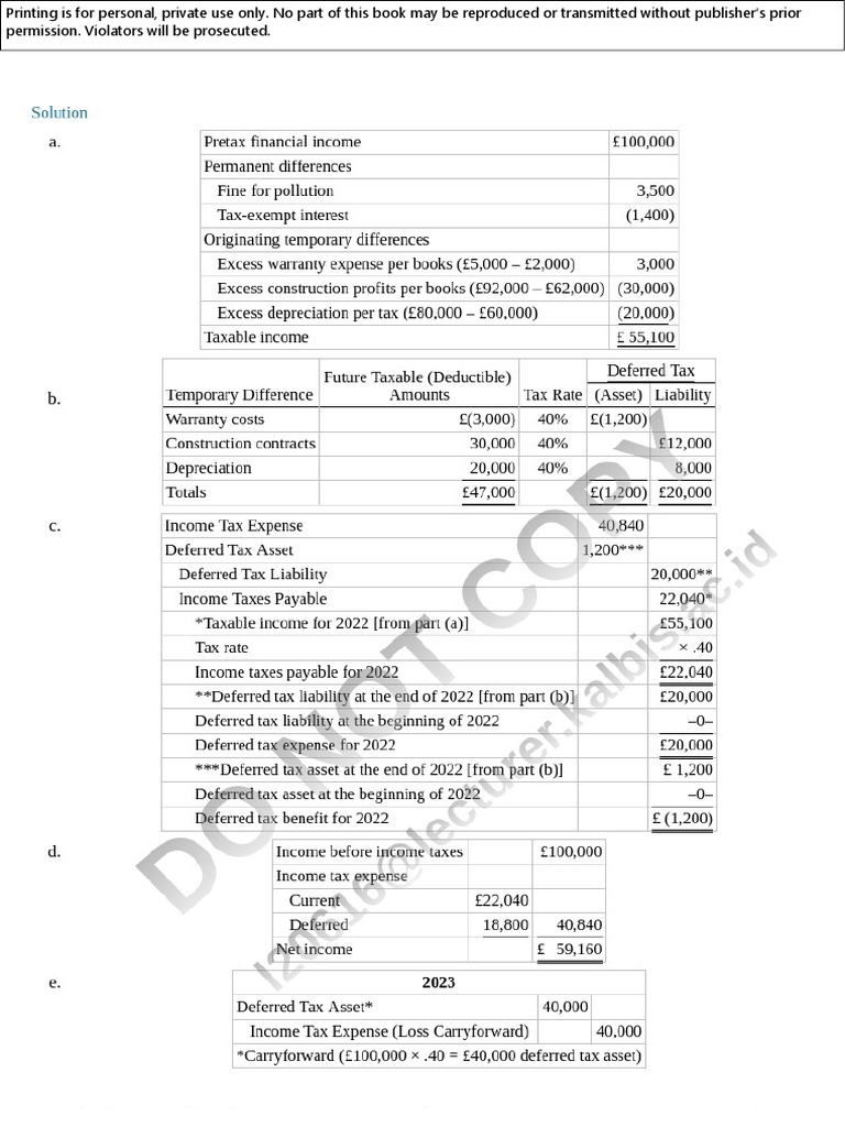 Ch. 19 Accounting For Income Tax | PDF