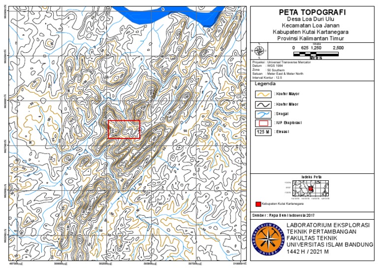 Peta Topografi Loa Duri Ulu | PDF