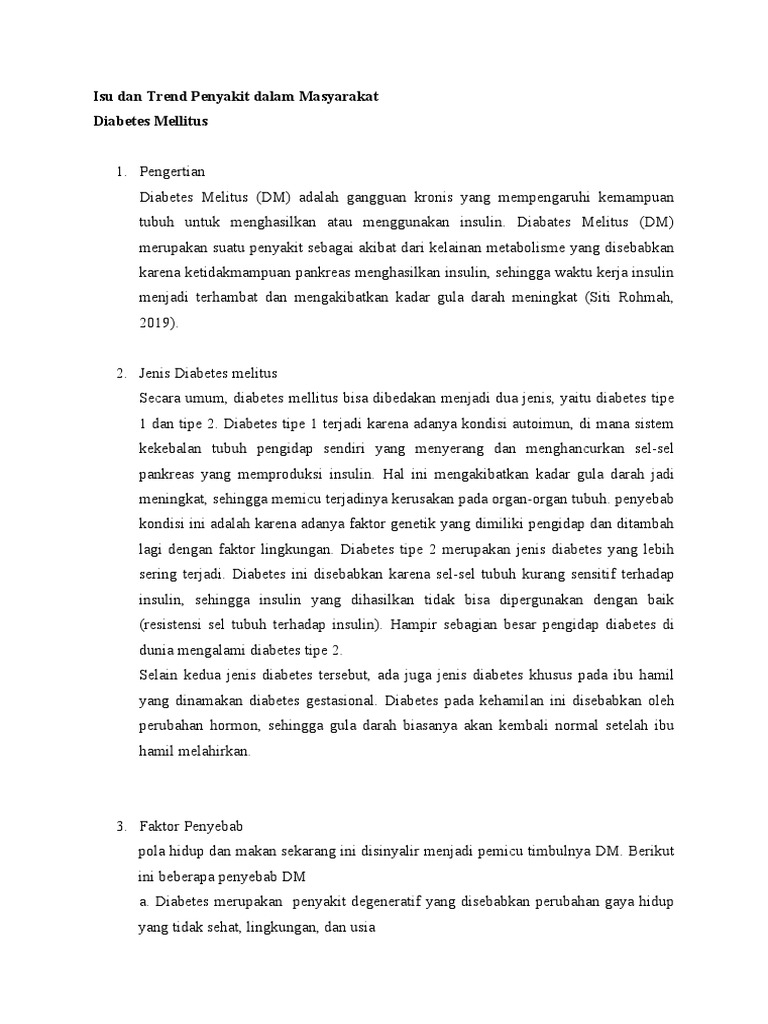 Isu Dan Trend Penyakit Dalam Masyarakat | PDF