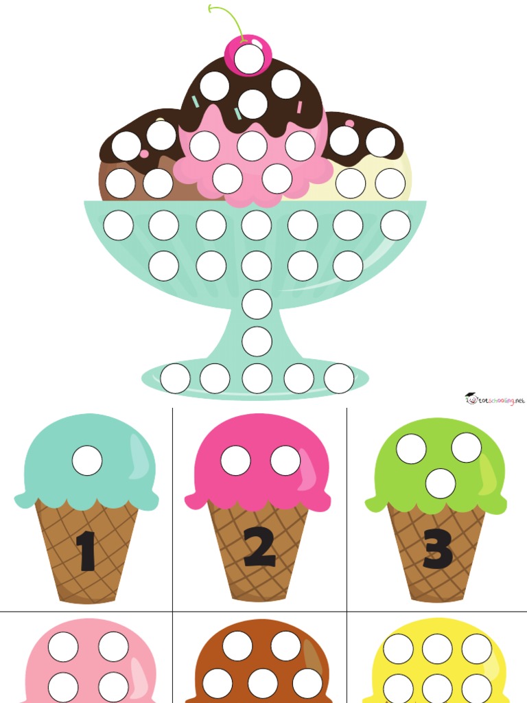 Ice Cream Dot Marker Counting | PDF
