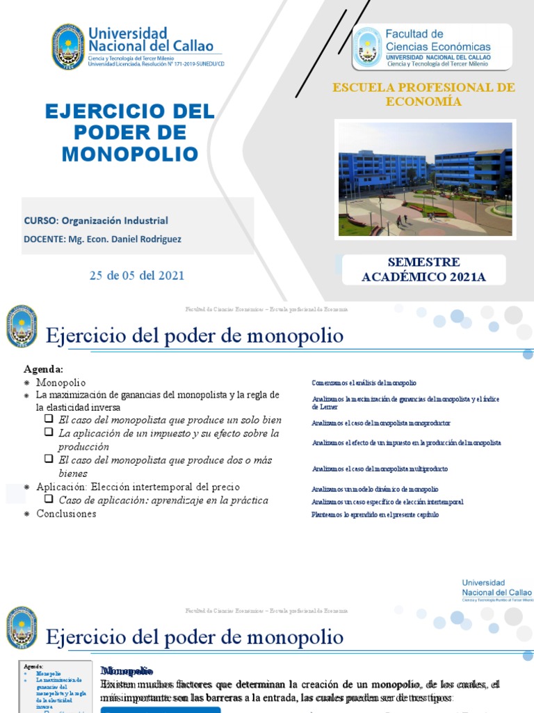 3-Organización Industrial - Ejercicio Del Poder de Monopolio | PDF ...