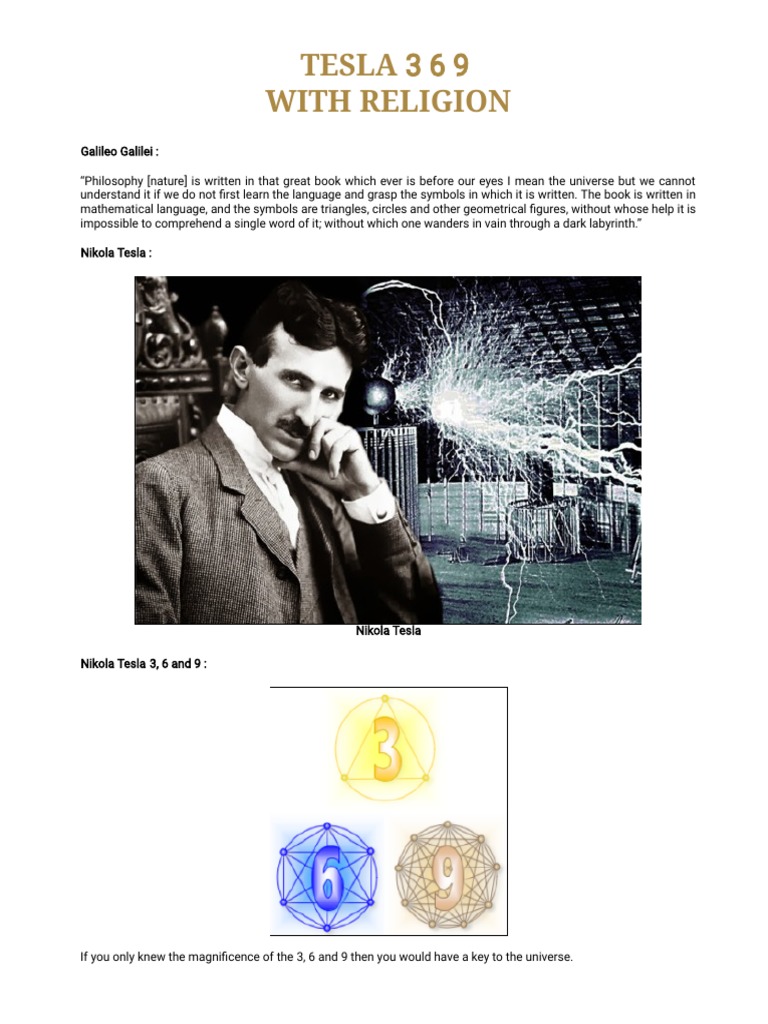 Tesla 3 6 9 With Religion | PDF | Event Horizon | Area