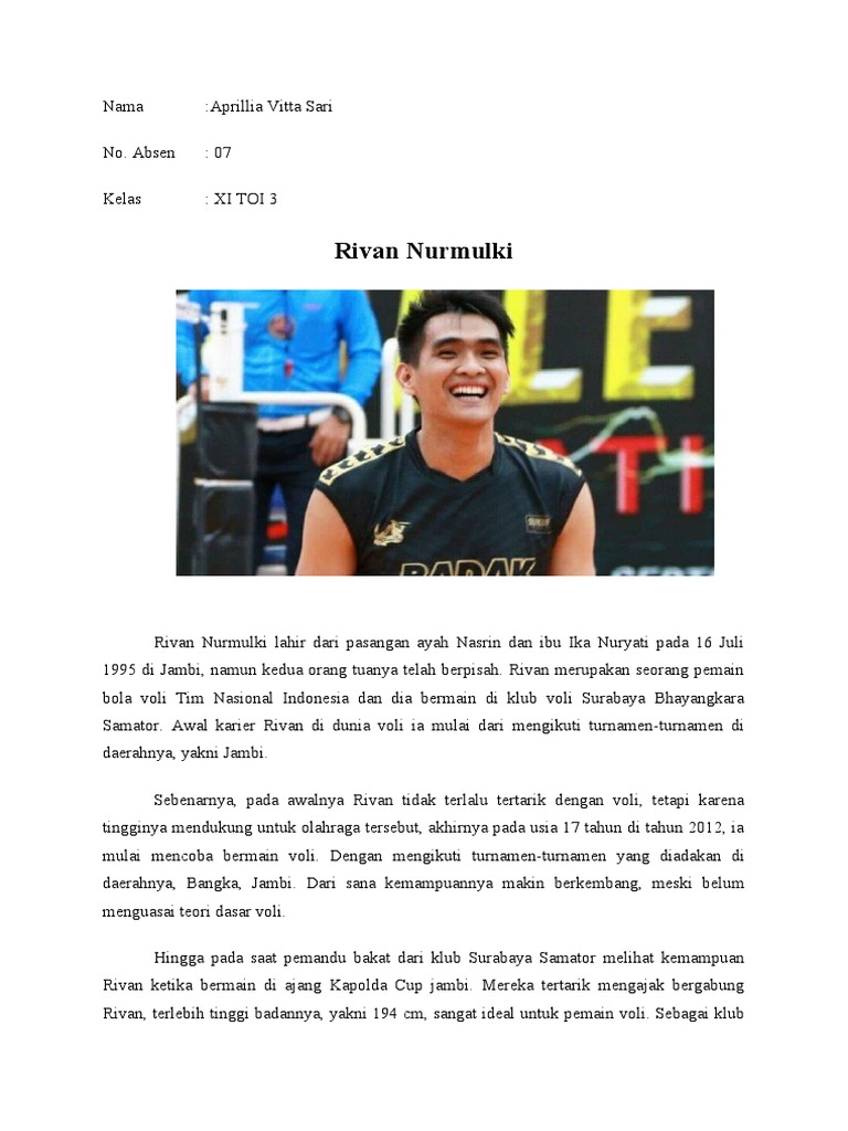 Profil dan Biografi Rivan Nurmulki | PDF