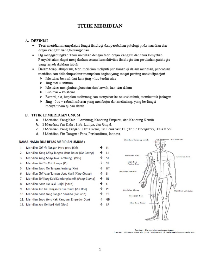 12 Titik Meridian Wajib | PDF