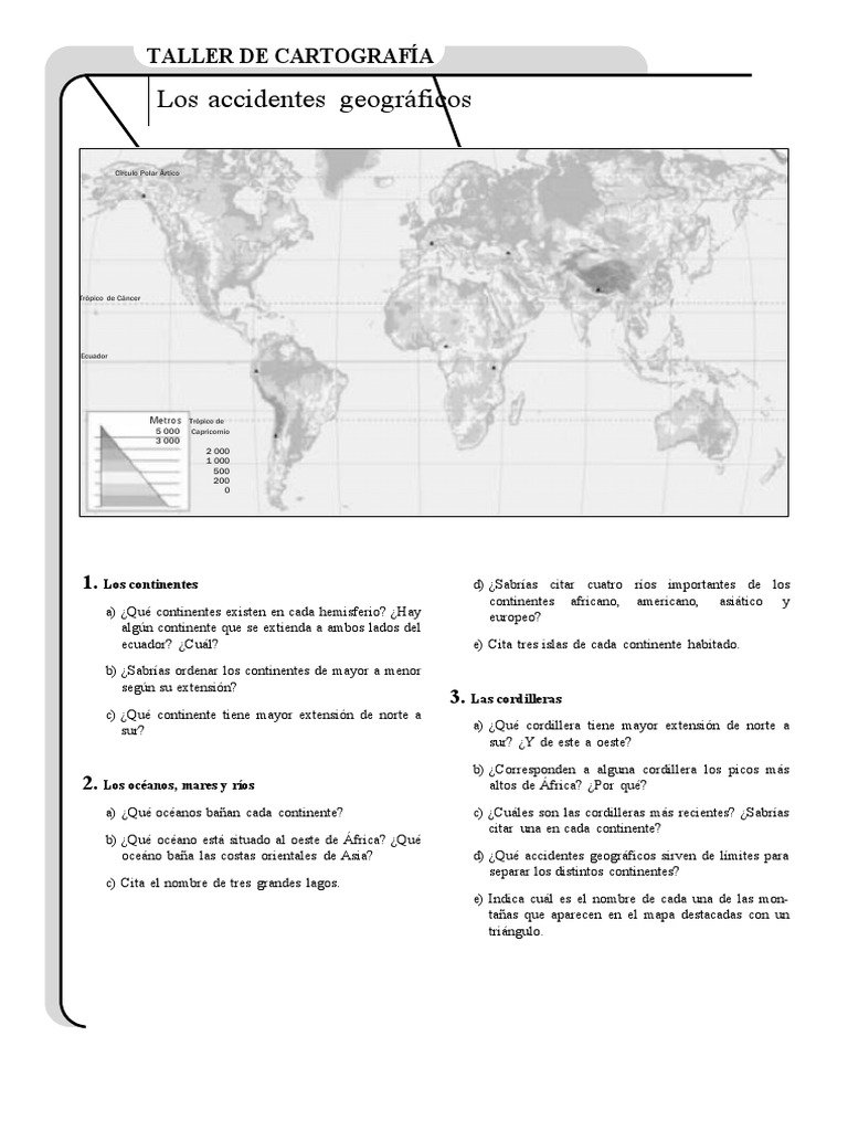 Accidentes Geográficos y Continentes | PDF | Continente | Asia