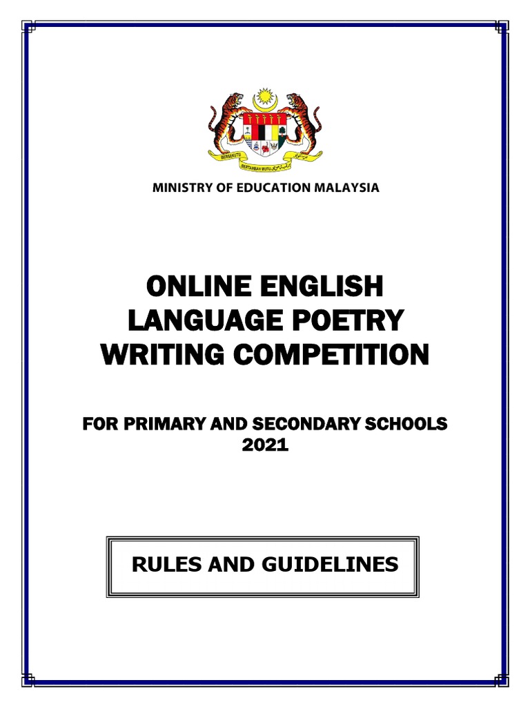 Online English Language Poetry Writing Competition: Rules and ...