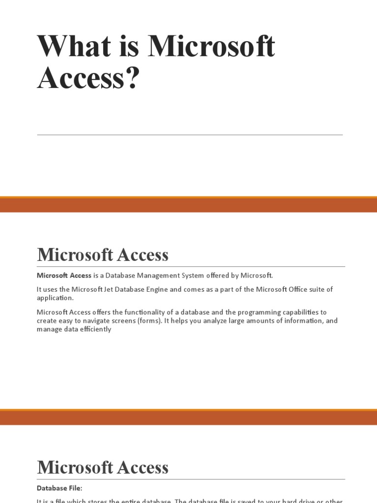 What Is Microsoft Access | PDF | Microsoft Access | Relational Database
