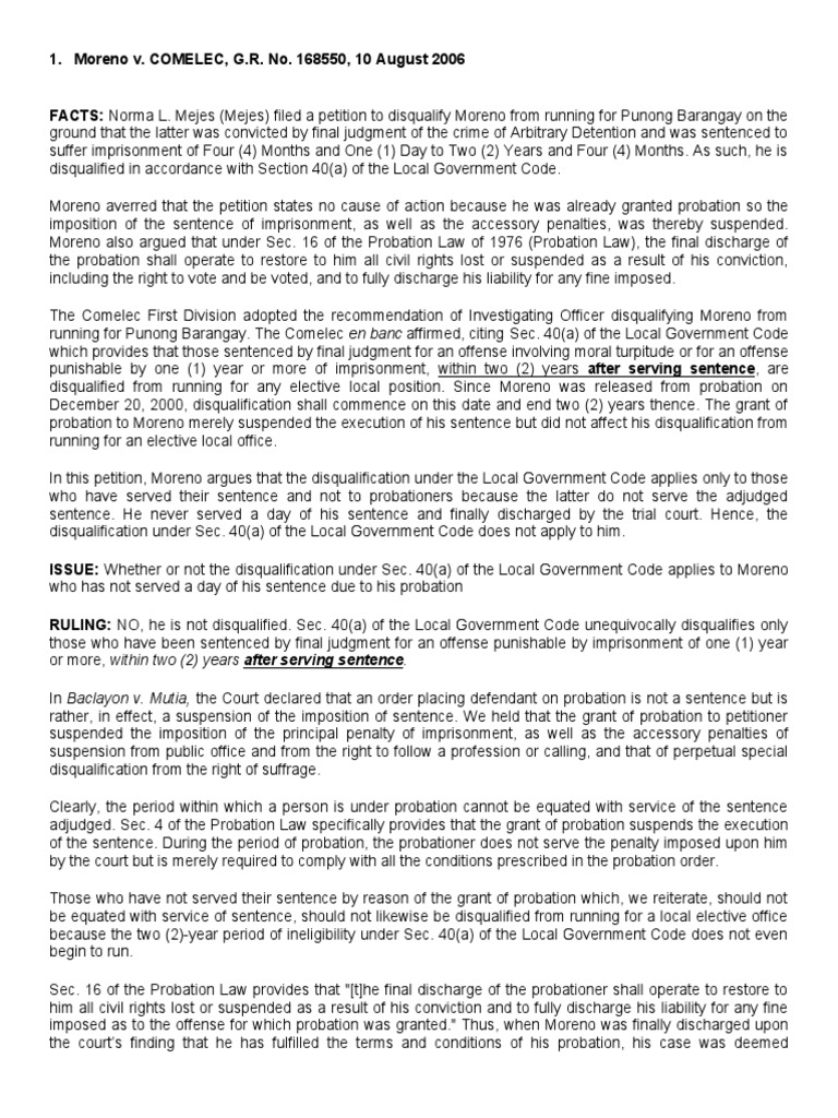 SPL Case Digests | PDF | Probation | Sentence (Law)