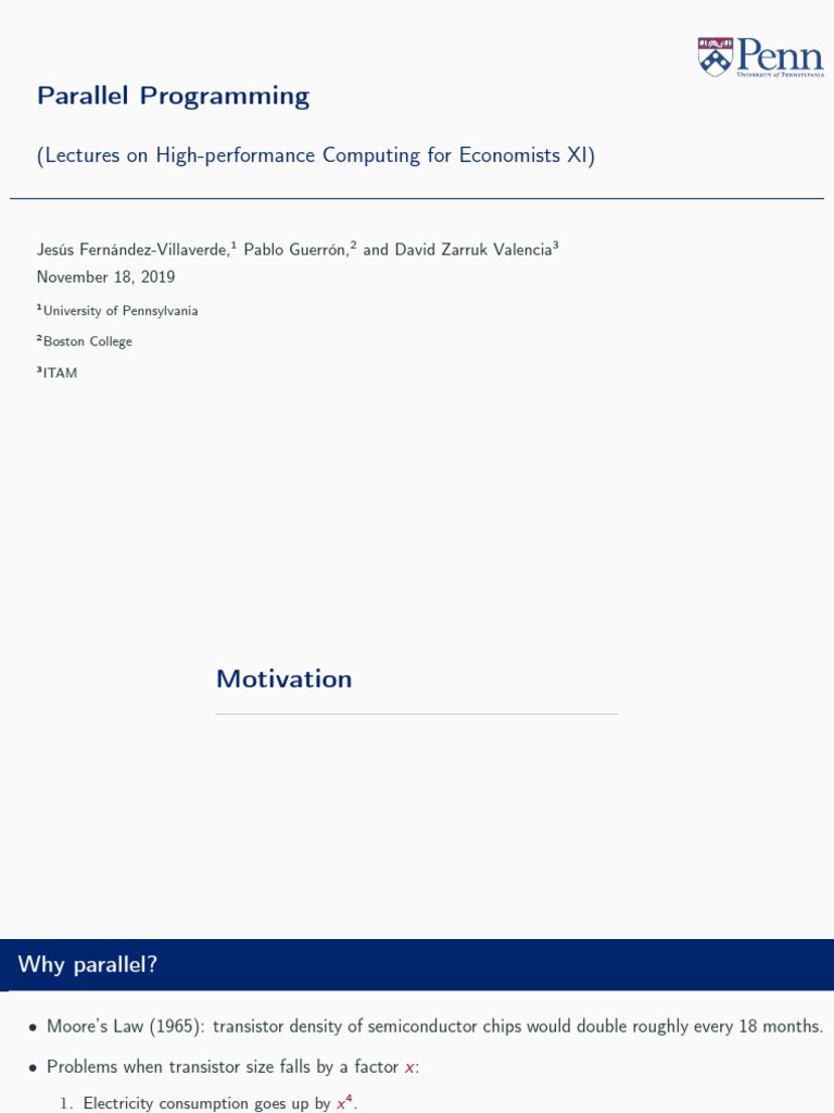 Lecture HPC 11 Parallelization | PDF | Message Passing Interface | Multi Core Processor