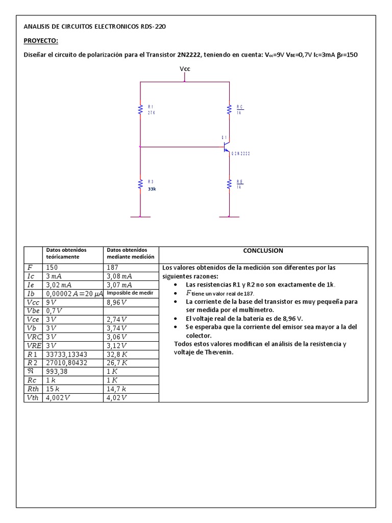 Analisis de Circuitos Electronicos RDS2 | PDF | Dispositivos ...