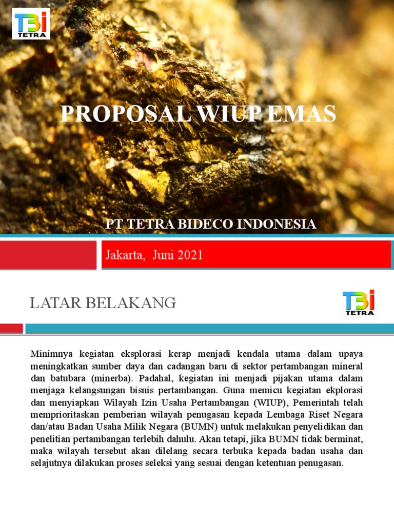 Proposal WIUP Emas | PDF