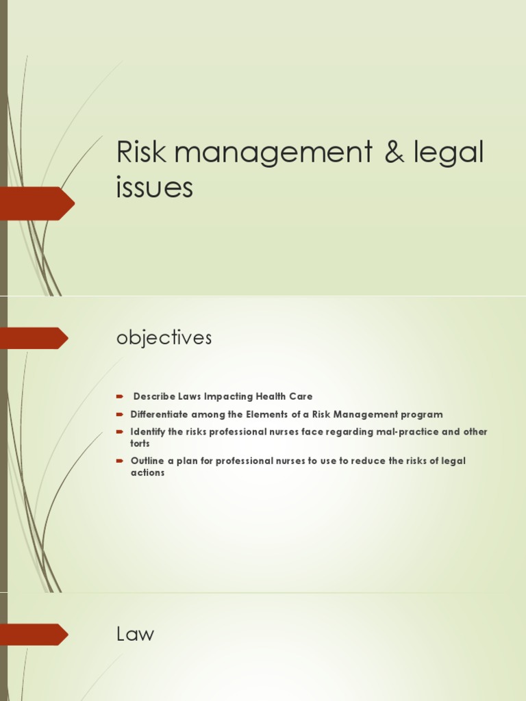 Legal Risks for Nurses | PDF | Health Care | Nursing