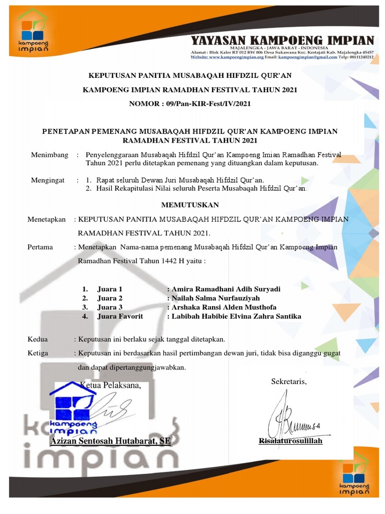 SK Kejuaraan MHQ Kir-Fest 2021 | PDF