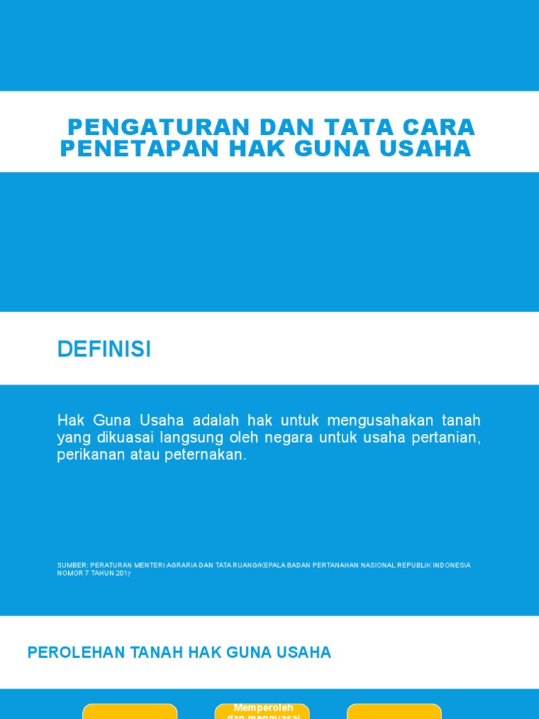 Pengaturan Dan Tata Cara Penetapan Hak Guna Usaha | PDF