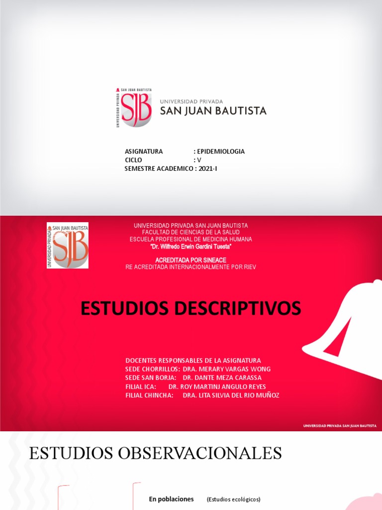 5° Estudios Descriptivos - 2021-I | PDF | Caso de estudio | Epidemiología