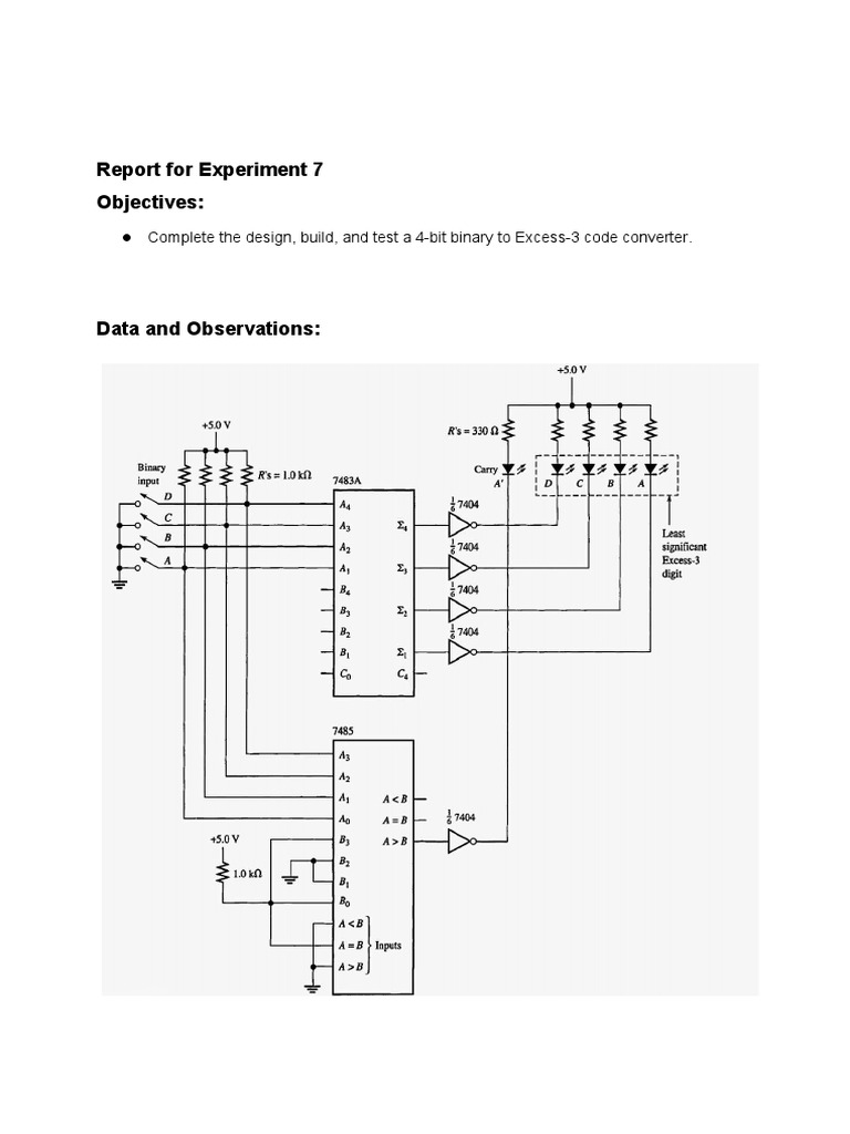Report For Experiment 7 Objectives:: Complete The Design, Build, and ...