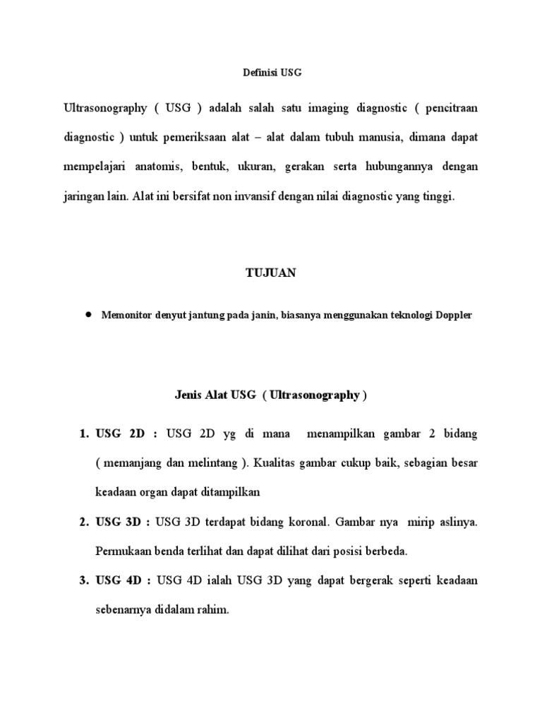 Definisi USG | PDF