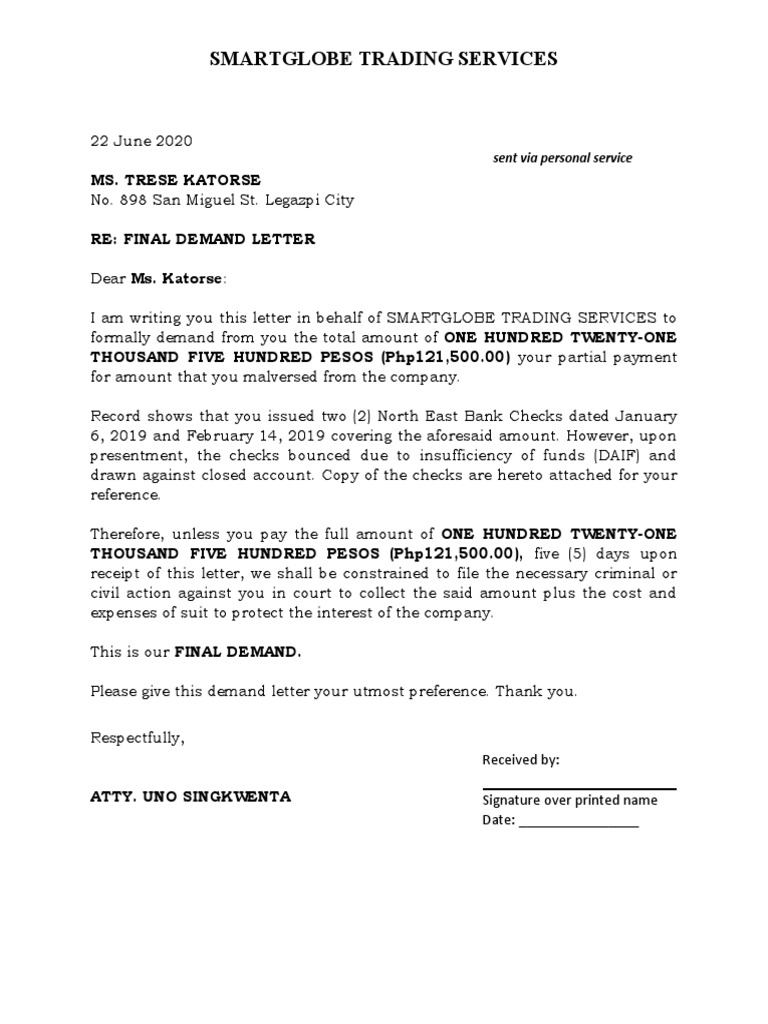 Demand Letter | PDF
