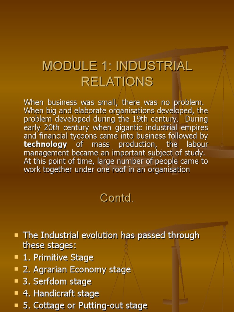 Module 1: Industrial Relations | PDF | Employment | Trade Union