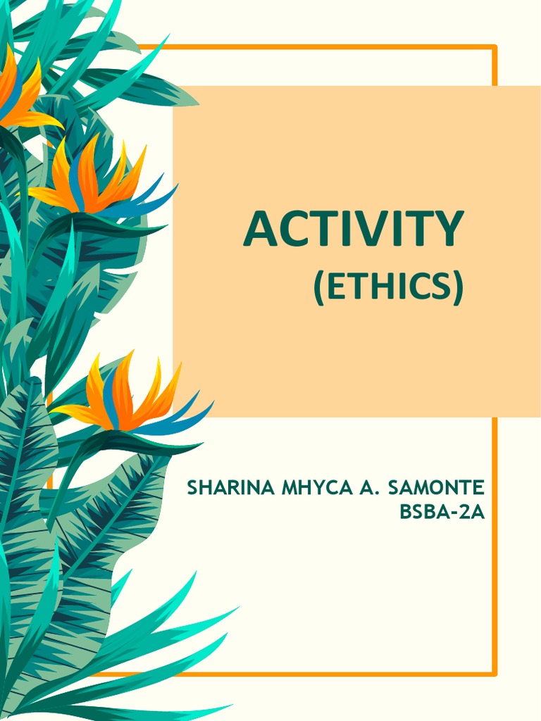 Activity 3 Ethics | PDF | Dignity | Meaning Of Life