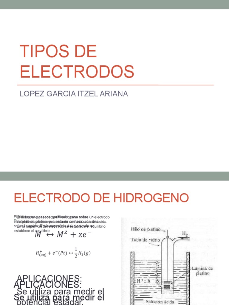 Tipos de Electrodos | PDF | Redox | Electrodo