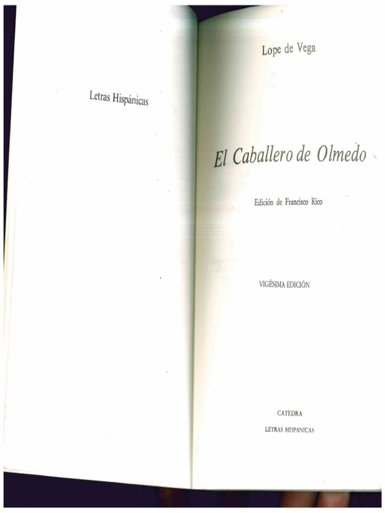 Lope de Vega El Caballero de Olmedo | PDF