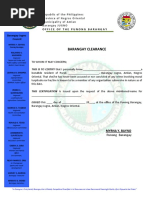 Barangay Clearance Sample | PDF | Taxes | Philippines