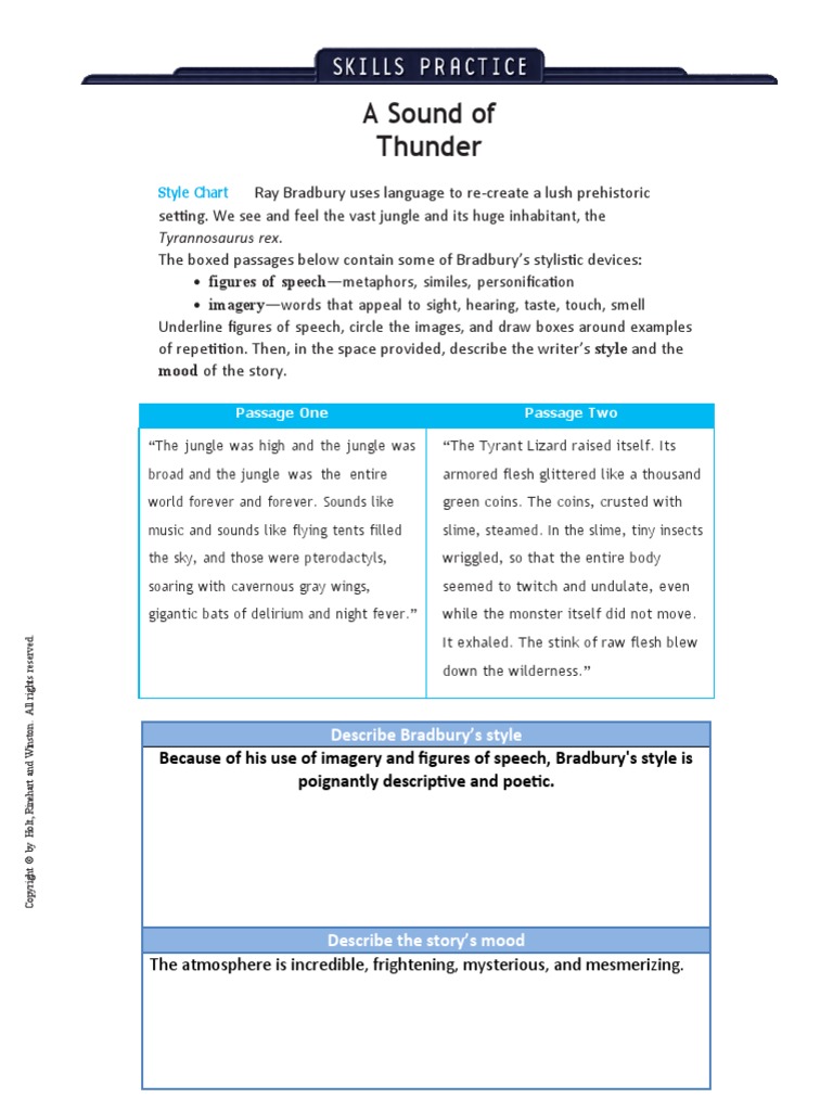 A Sound of Thunder - Tone - Mood | PDF