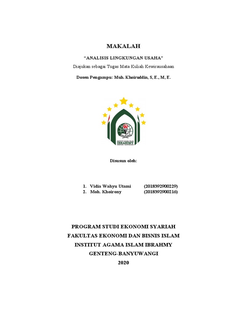 Ekos 5c-Kwu-Bab 05-K4-Analisis Lingkungan Usaha | PDF