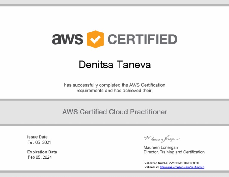 AWS Validation Certificate | PDF