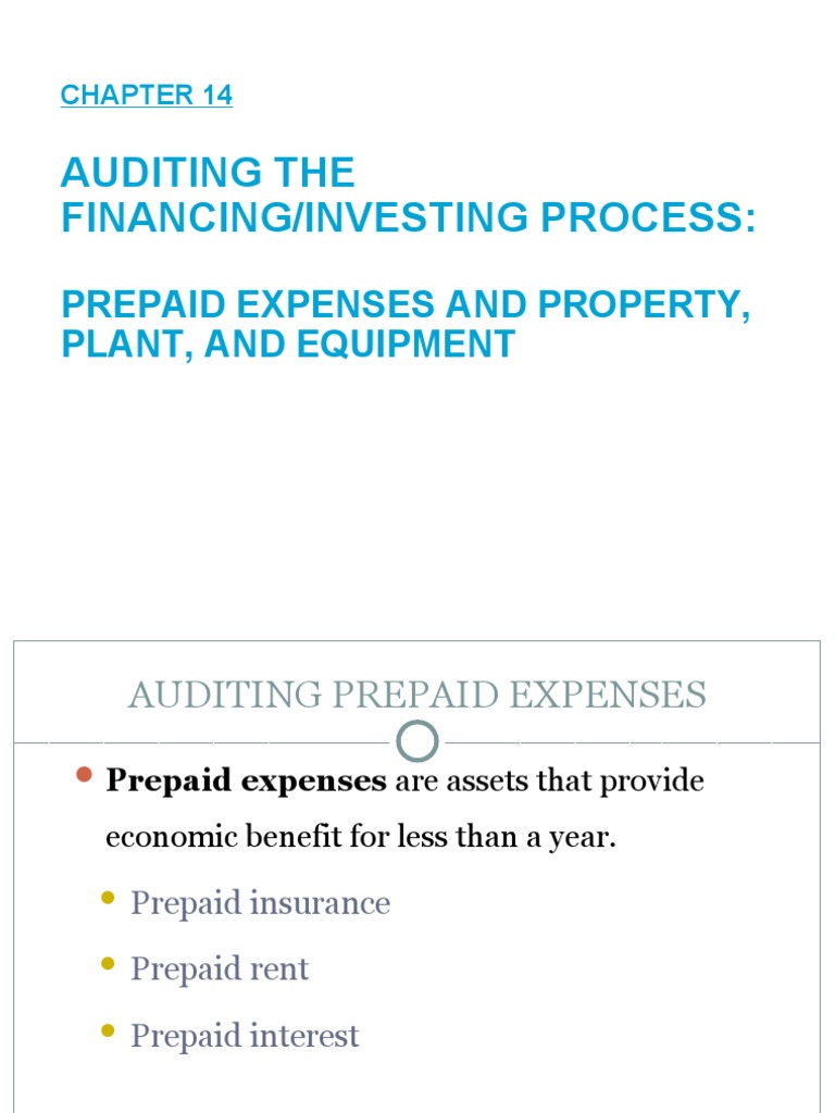 Auditing Prepaid Expenses Overview | PDF | Depreciation | Audit
