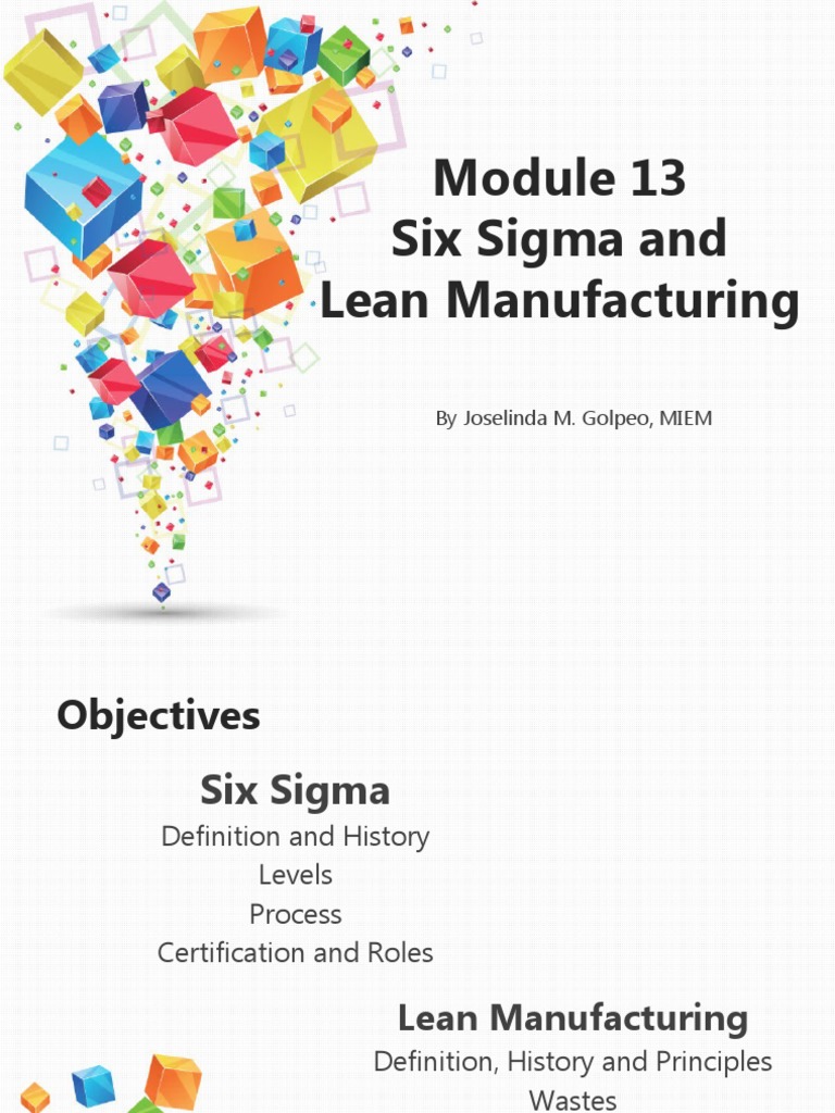 Six Sigma and Lean Manufacturing Guide | PDF | Six Sigma | Lean ...
