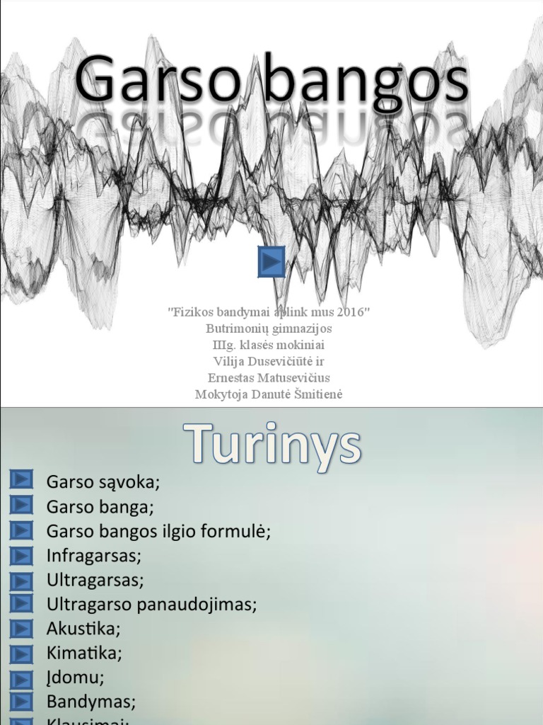 11 Garso Bangos PPT 52 | PDF