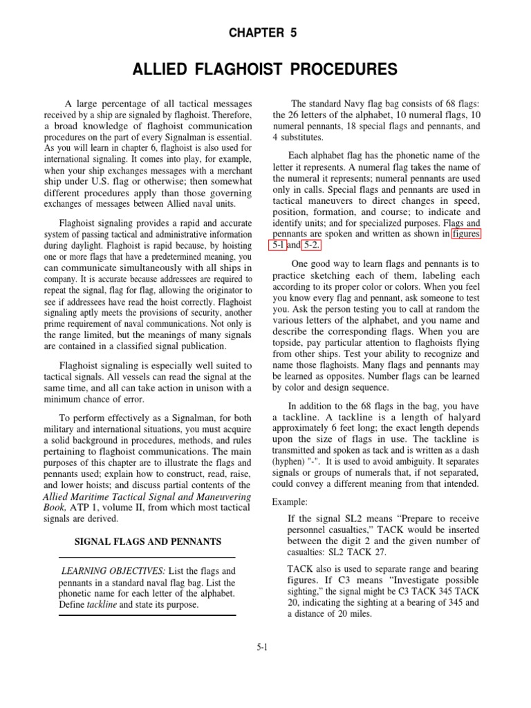 Understanding Allied Flaghoist Procedures: A Guide to Communicating ...