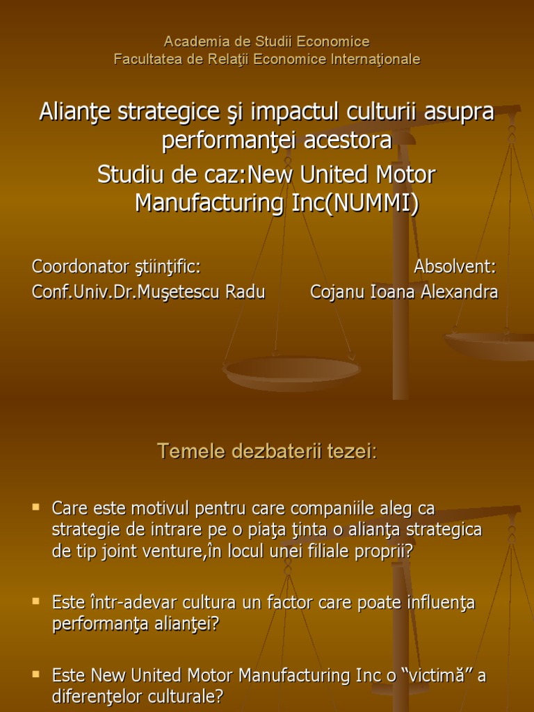 Licenta NUMMI-Power POint | PDF