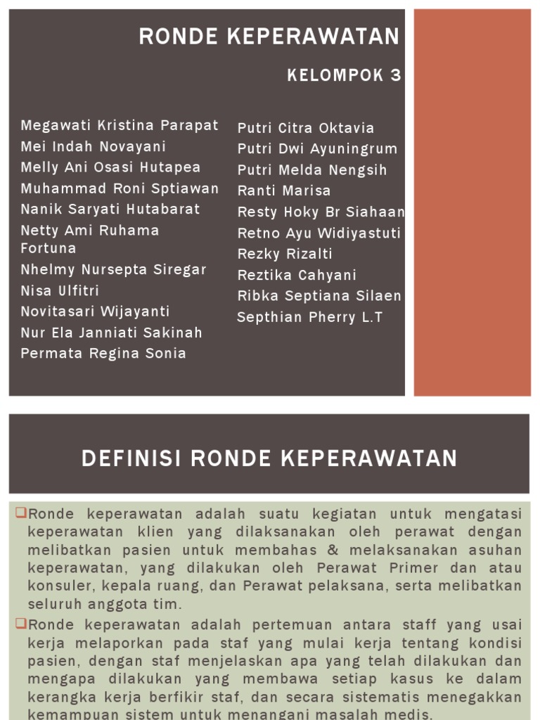 Ronde Keperawatan: Proses dan Manfaat | PDF